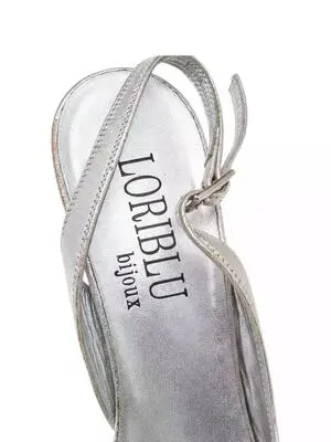 LORIBLU Crystal-embellished Ankle-strap Sandals