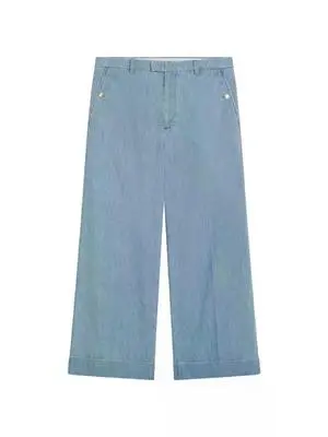 Valentino Garavani Cotton Wide-leg Jeans - Blue
