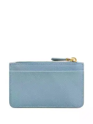 Prada Saffiano And Smooth Leather Card Holder