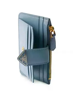 Prada Saffiano And Smooth Leather Card Holder