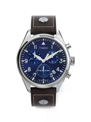 TIMEX Pan Am 42mm Chronograph Watch - Blue