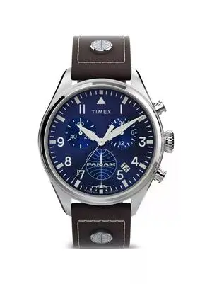 TIMEX Pan Am 42mm Chronograph Watch - Blue