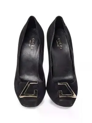 Gucci Square-toe Metal-trim Pumps
