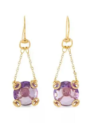 Gucci Horsebit Purple-gemstone Earrings