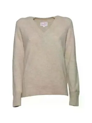 MC2 SAINT BARTH V-neck Knitted Sweater - Neutrals