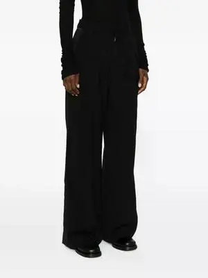 Sacai Tailored Wool Trousers With Satin Trim