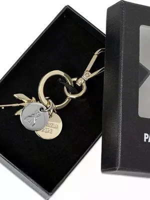 Patrizia Pepe Logo Plaque Fly Keyring