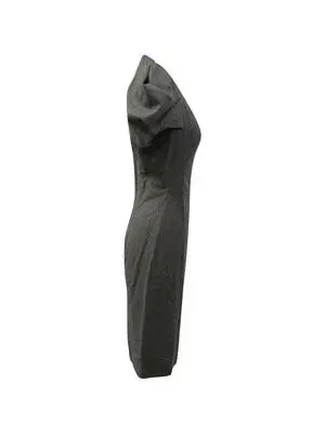 Alexander McQueen Puffed-sleeve Midi Dress