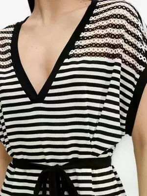 Liu Jo Striped Belted Mini Dress