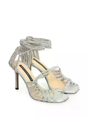 TWENTY FOURHAITCH Molí Crystal-embellished Wrap-around Sandals