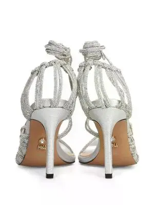TWENTY FOURHAITCH Molí Crystal-embellished Wrap-around Sandals