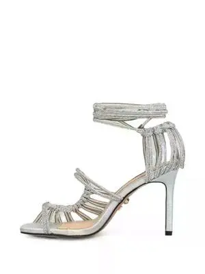 TWENTY FOURHAITCH Molí Crystal-embellished Wrap-around Sandals