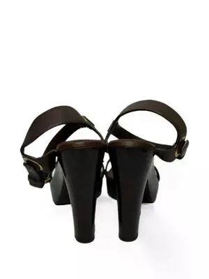 Ralph Lauren 2010s Wooden-heel Sandals - Brown