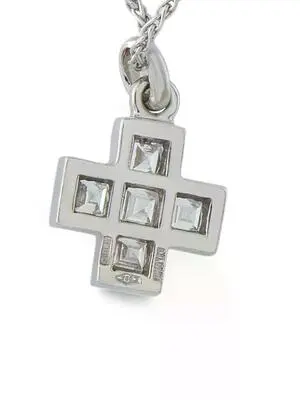 BVLGARI Diamond-embellished Cross-pendant Necklace