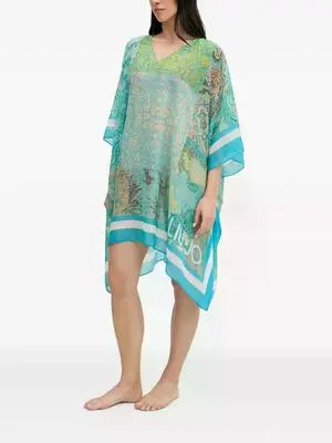 Liu Jo V-neck Kaftan With Logo Print