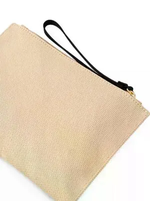 Patrizia Pepe Logo-intarsia Wristlet Make-up Bag