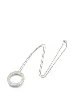 Cartier 2010s Love Circle Diamond Necklace - Silver