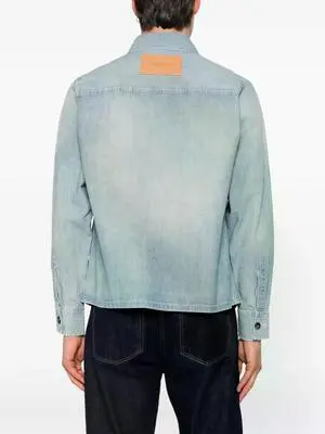 JW Anderson Chambray Logo-patch Chest-pocket Cotton Shirt