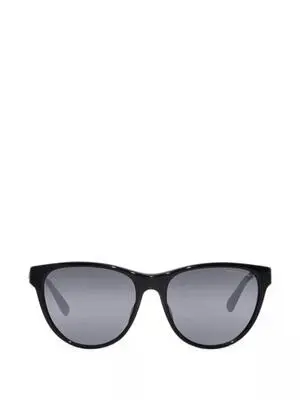 Armani Exchange Logo-print Round-frame Sunglasses - Black