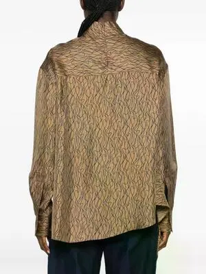 FERRAGAMO Graphic-print Asymmetric Blouse