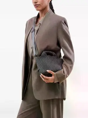 NAGHEDI Small St. Barths Interwoven Tote Bag - Grey