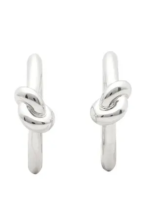 Kate Spade New York Knotted Huggie Hoop Earrings - Silver