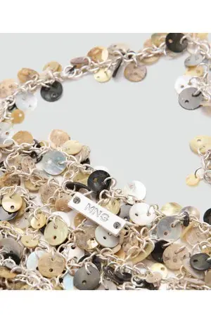 Mango Disc Detail Chain Shoulder Bag