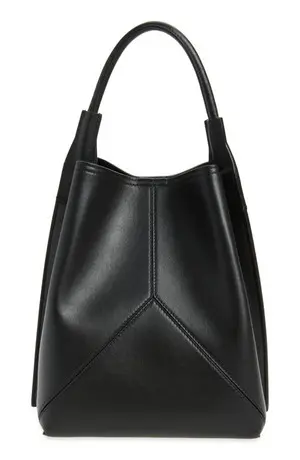Victoria Beckham Leather Bucket Bag - Black
