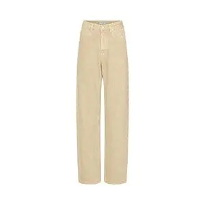 MARINE SERRE Faded Moon Denim Barrel Jeans 'dark Beige - Tan