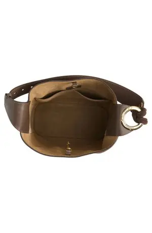 ANYA HINDMARCH Suede Shoulder Bag With Knotted Detail - Truffle