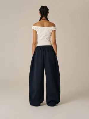 AELFRIC EDEN Stripe Baggy Sweatpants - Dark Blue