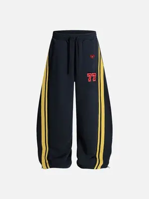 AELFRIC EDEN Stripe Baggy Sweatpants - Dark Blue