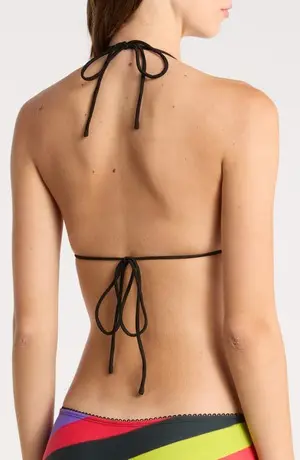 JADED LONDON Freda Stripe Triangle Bikini Top