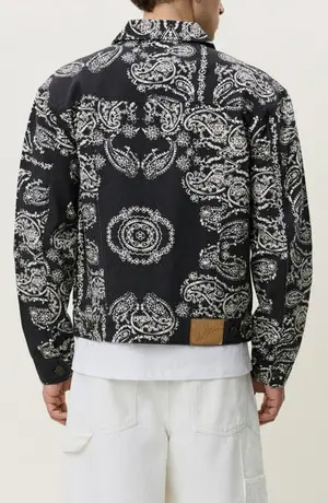 LES DEUX Paisley Cotton Twill Shirt Jacket