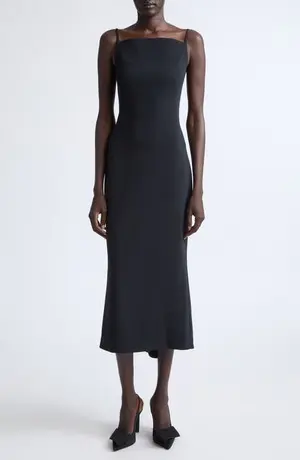 Givenchy Sliced Crepe Cady Minidress - Black