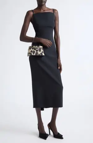 Givenchy Sliced Crepe Cady Mini Dress - Black