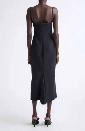 Givenchy Sliced Crepe Cady Mini Dress - Black