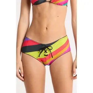 JADED LONDON Striped Lace-up Bikini Bottoms - Multi