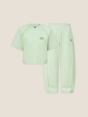 AELFRIC EDEN Cloud Cropped Sweat Set - Green