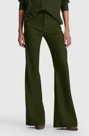 Alice + Olivia Andrew Linen Blend Bootcut Pants