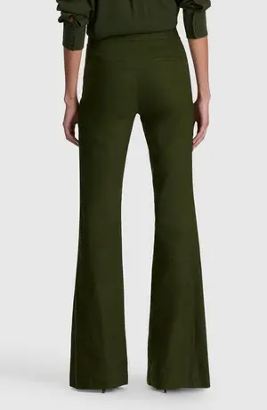 Alice + Olivia Andrew Linen Blend Bootcut Pants