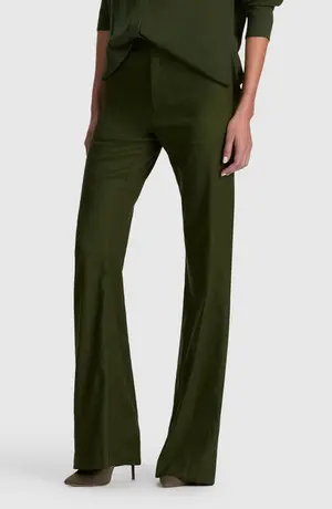 Alice + Olivia Andrew Linen Blend Bootcut Pants