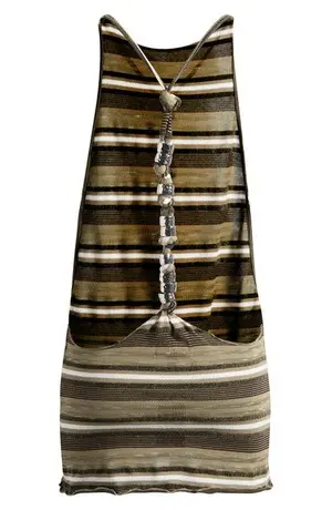 JADED LONDON Lior Stripe Knit Embellished Backless Minidress