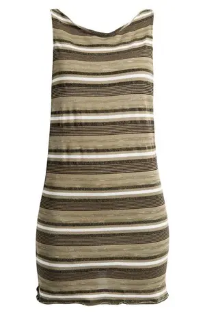 JADED LONDON Embellished Backless Striped Mini Dress