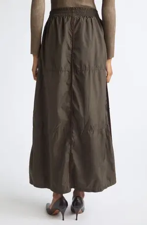 DIESEL® O-hyton Maxi Skirt With Two-way Zipper And Pockets