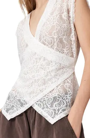 ALLSAINTS Vera Lace Top - White