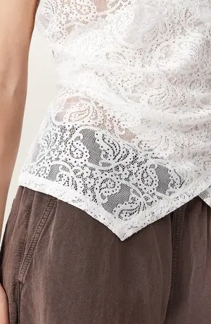 ALLSAINTS Vera Lace Top - White