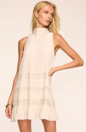 Ramy Brook Samantha Lace Inset Minidress