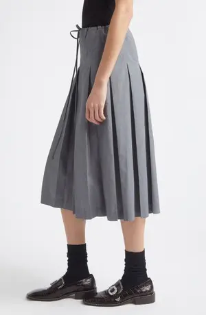 EENK Drawstring Pleated Skirt