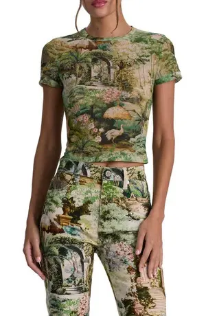 Alice + Olivia Tess Stretch Mesh T-shirt